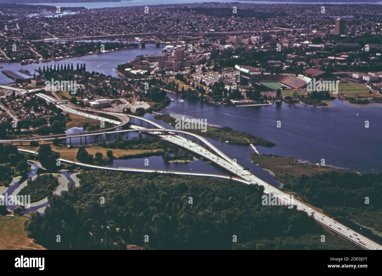 "1970s Photo (1973) - Portage and Union bays on Lake Washington ...