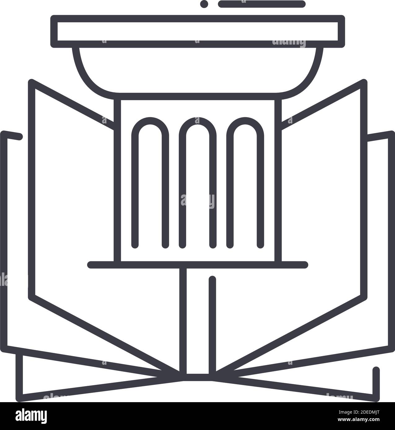 History icon, linear isolated illustration, thin line vector, web ...