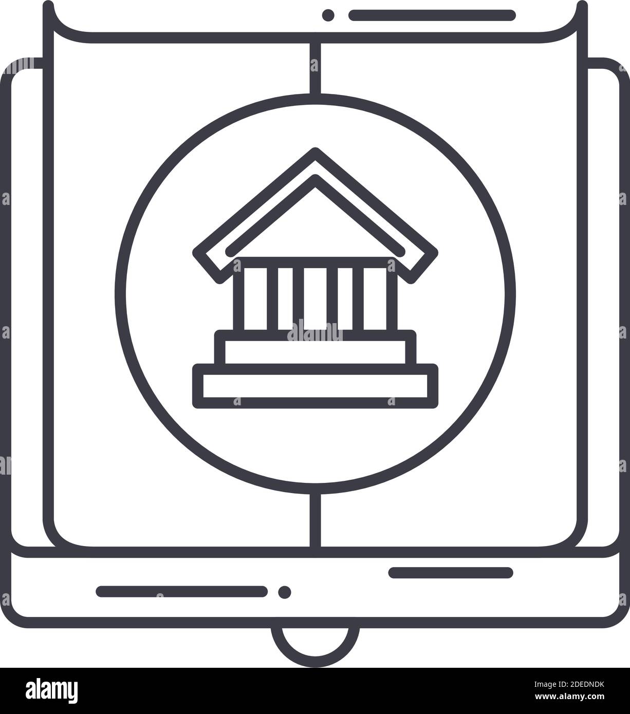 History science icon, linear isolated illustration, thin line vector ...