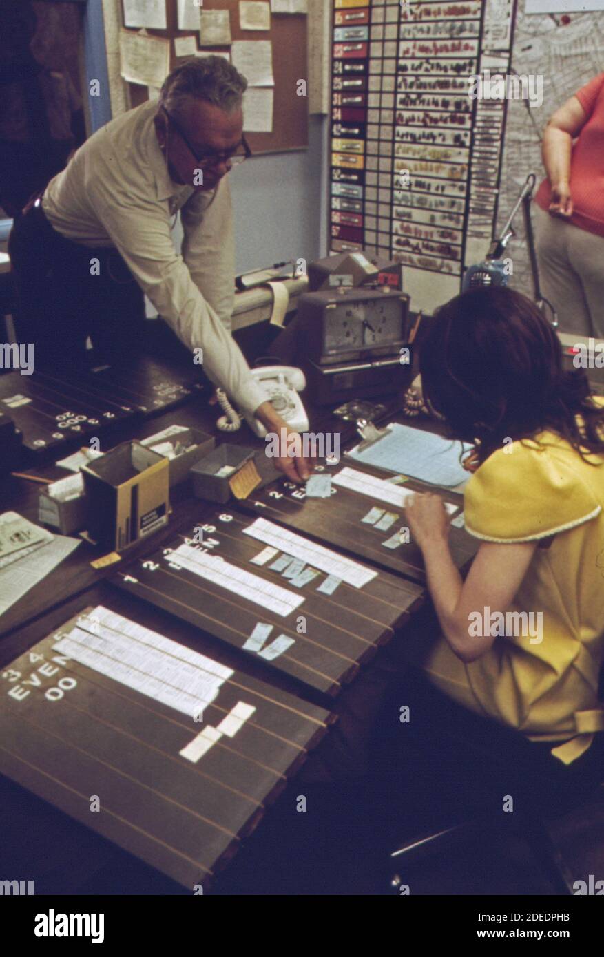 Dispatching center for dial a ride radio dispatched door-to-door bus ...