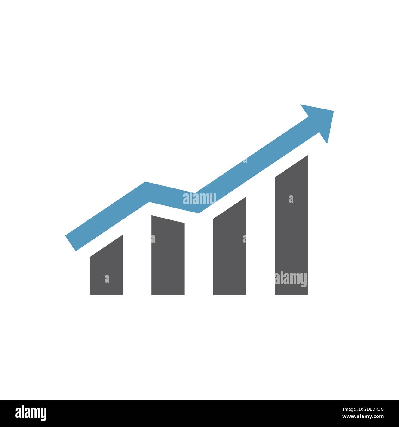 Growth chart vector icon. Bar graph or infographic with arrow symbol ... Growth chart vector icon. Bar graph or infographic with arrow symbol ...
