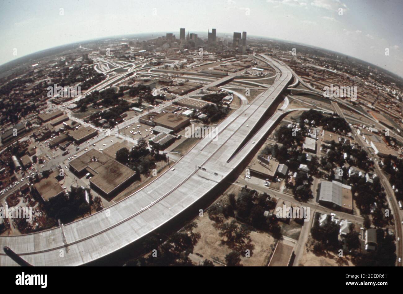 1970s Photo (1972) - Central Expressway leading south into Dallas Stock ...