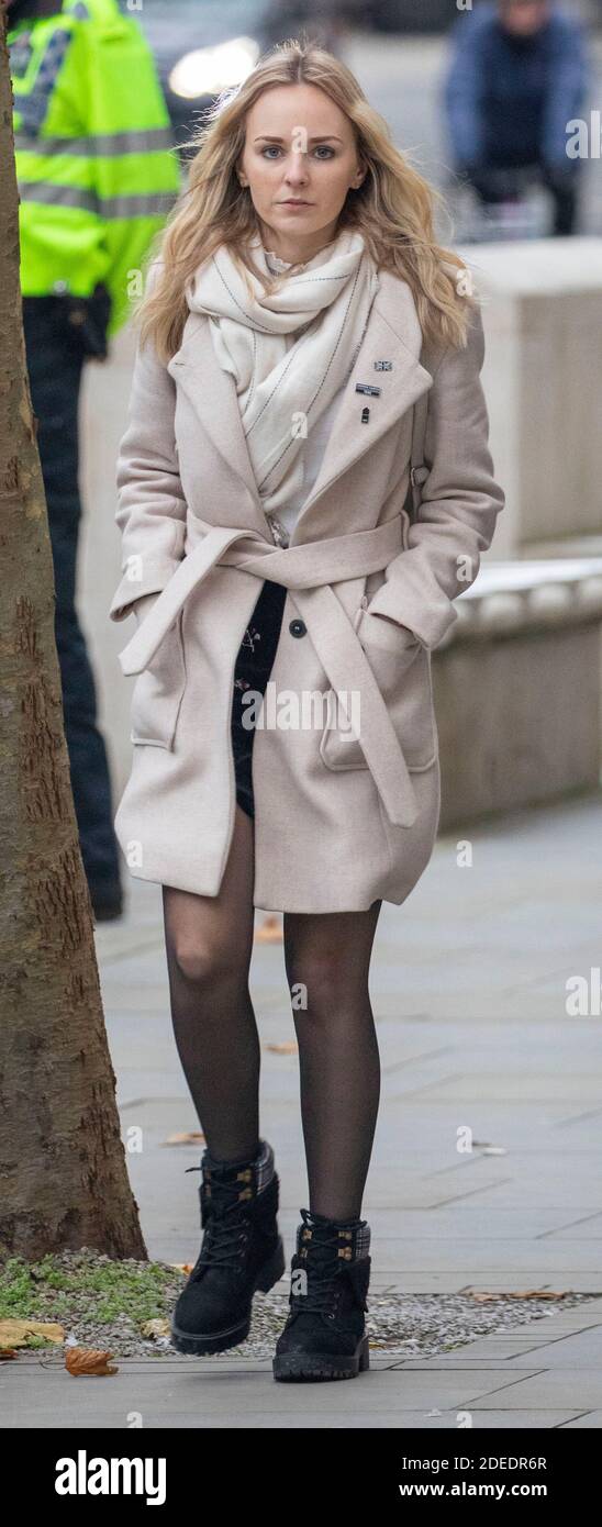 Pic shows: Lissie Harper, widow of PC Andrew Harper arrives at the High ...