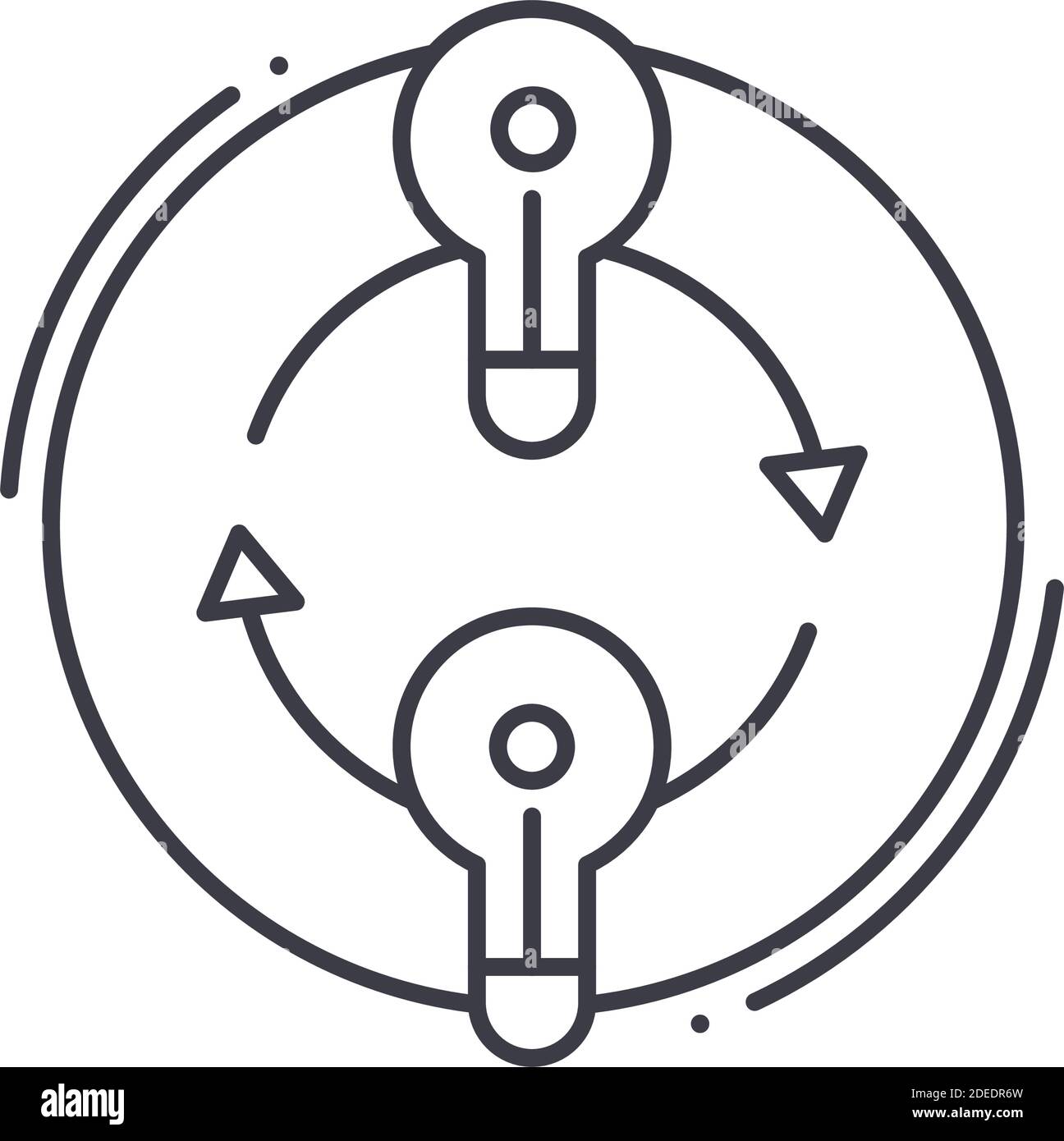 Idea concept icon, linear isolated illustration, thin line vector, web ...