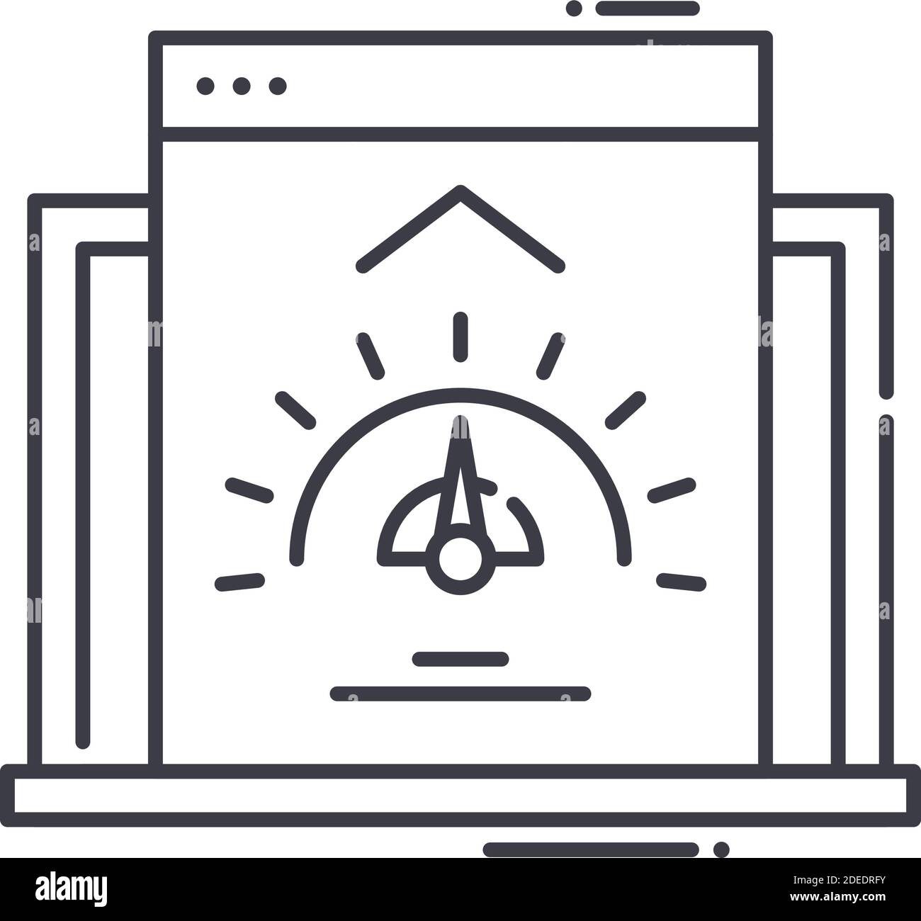 High performance icon, linear isolated illustration, thin line vector ...