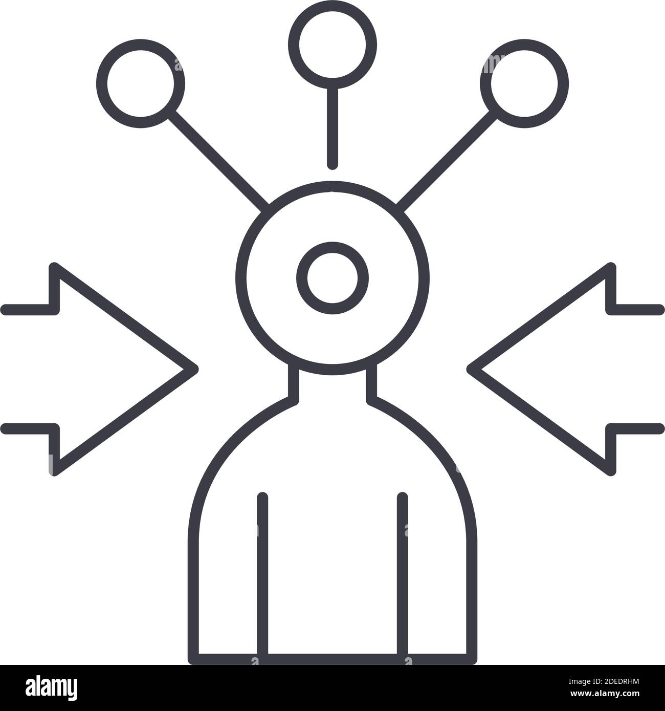 High responsibility icon, linear isolated illustration, thin line vector, web design sign ...