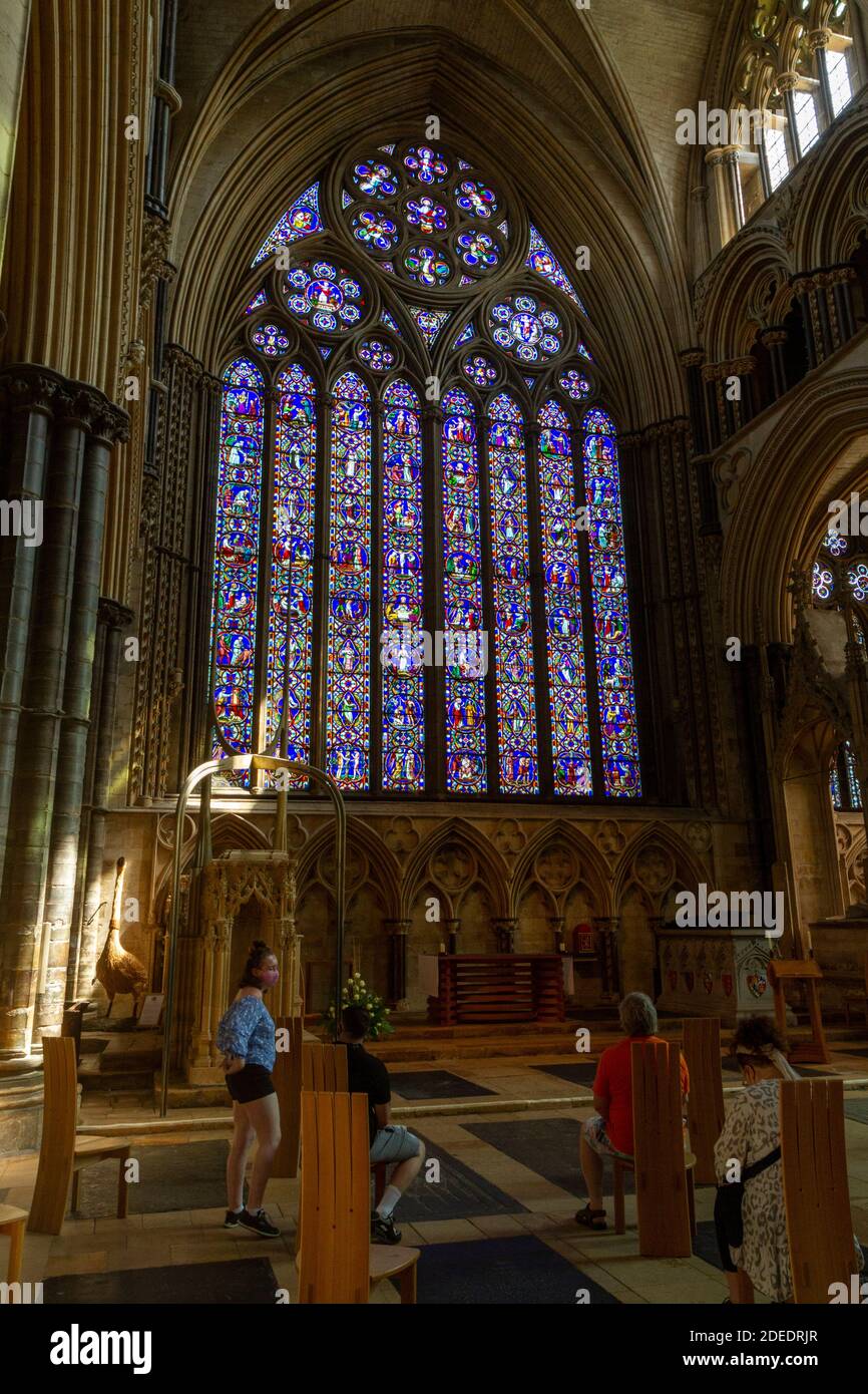 Lincoln cathedral east window hi-res stock photography and images - Alamy
