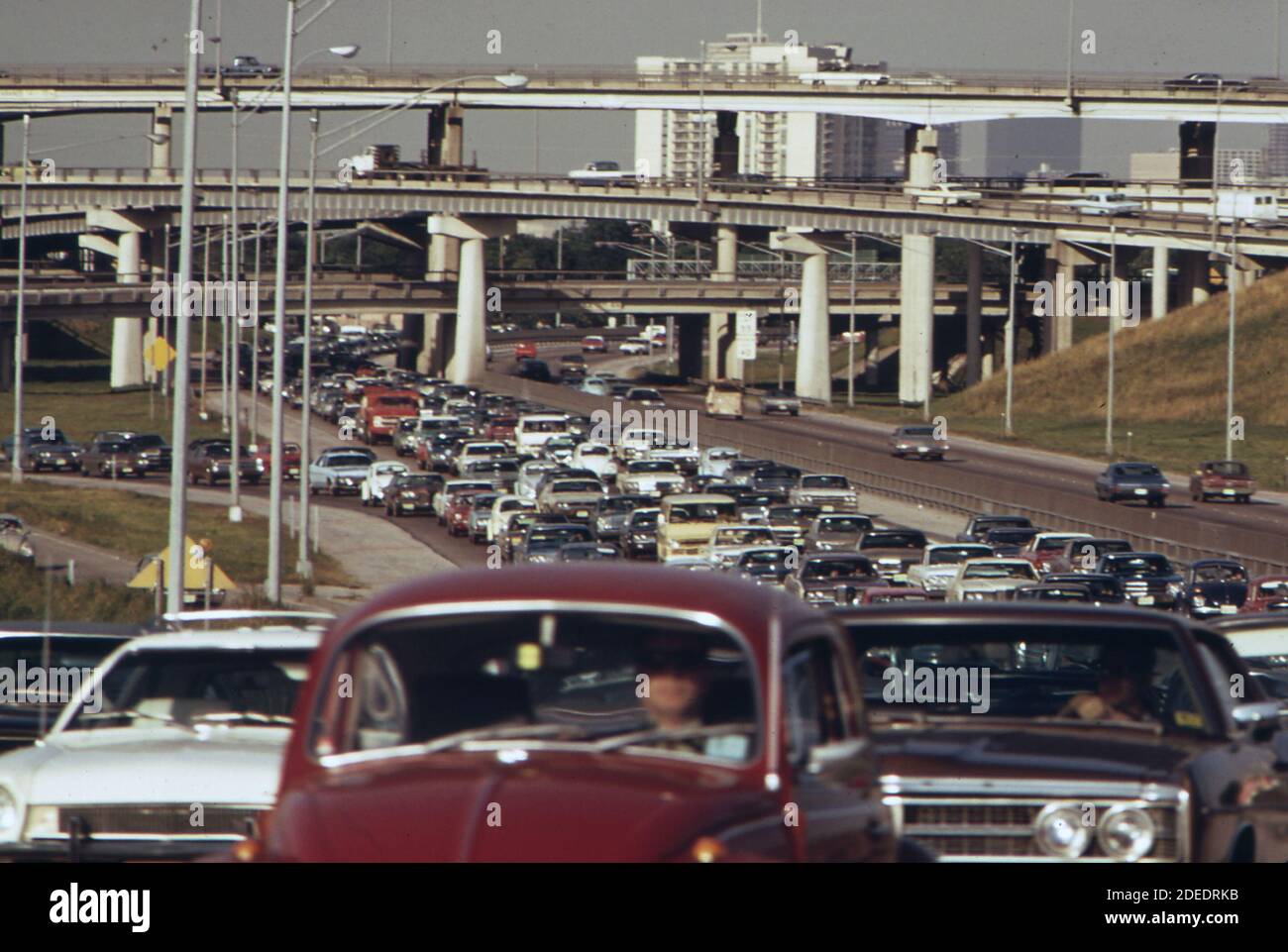 1970s Photo (1973) - Traffic congestion at Southwest Freeway and loop ... 1970s Photo (1973) - Traffic congestion at Southwest Freeway and loop ...