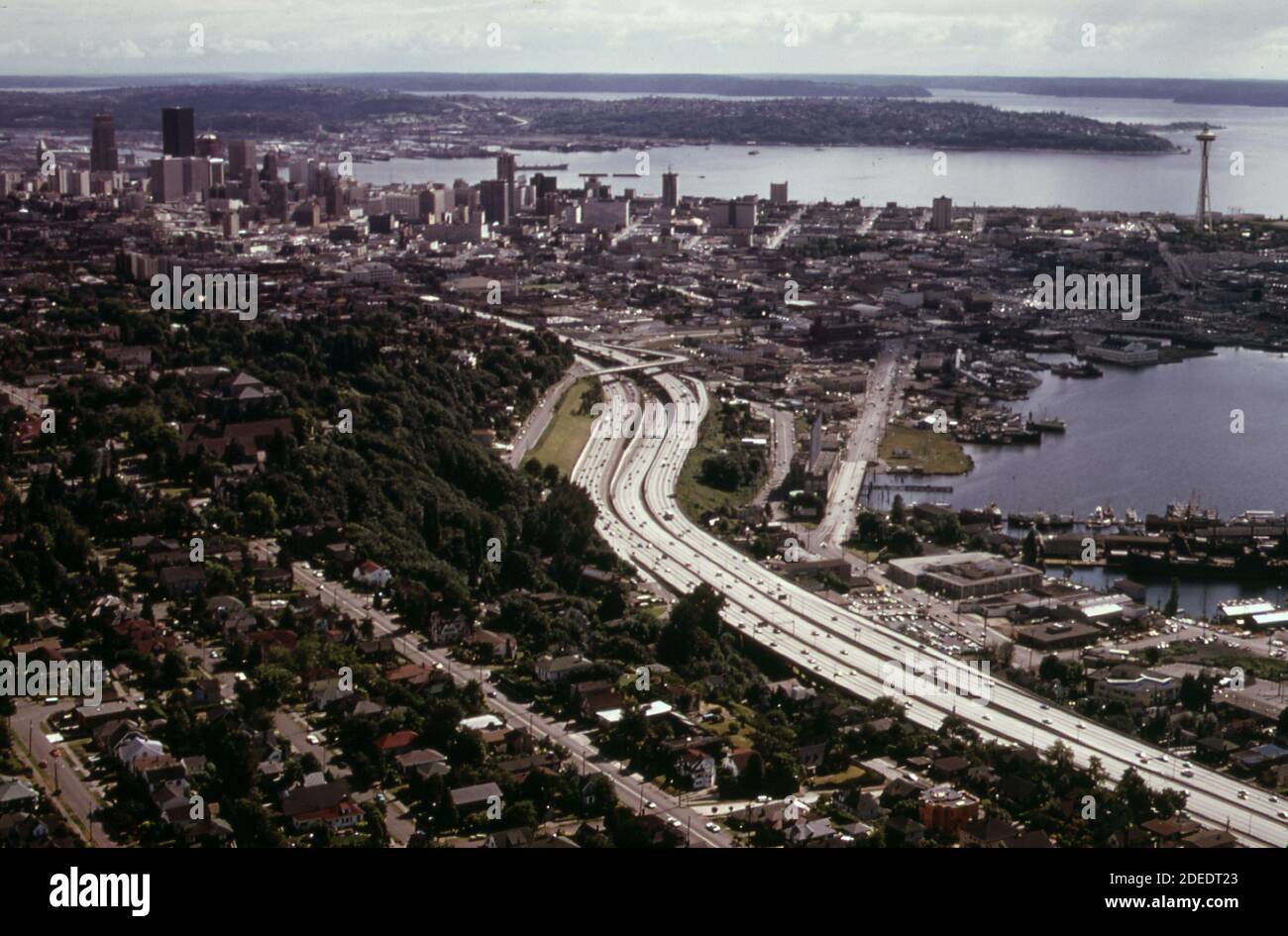 1970s Photo (1973) - The city of Seattle and Interstate 5 (I-5 ...