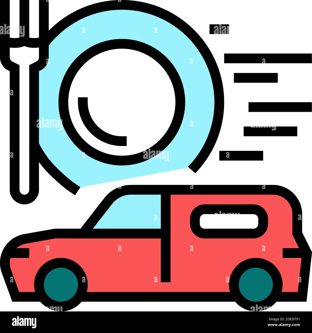 food delivery color icon vector illustration Stock Vector Image & Art ...