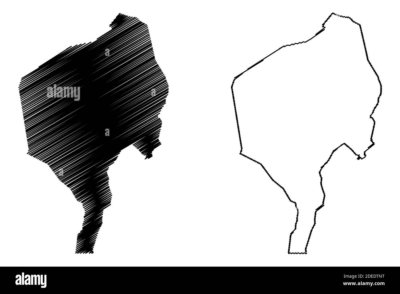 Blue Nile state (Republic of the Sudan, North Sudan) map vector ...