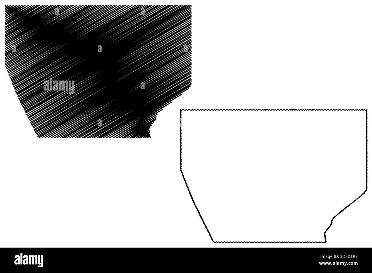 Abyei Area (Republic of the Sudan, North Sudan, South Sudan) map vector ...
