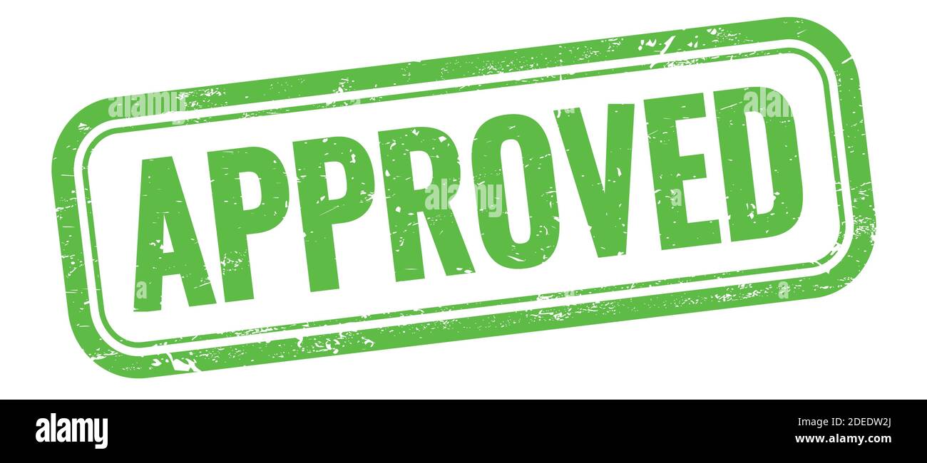 Approved text on rectangle hi-res stock photography and images - Alamy