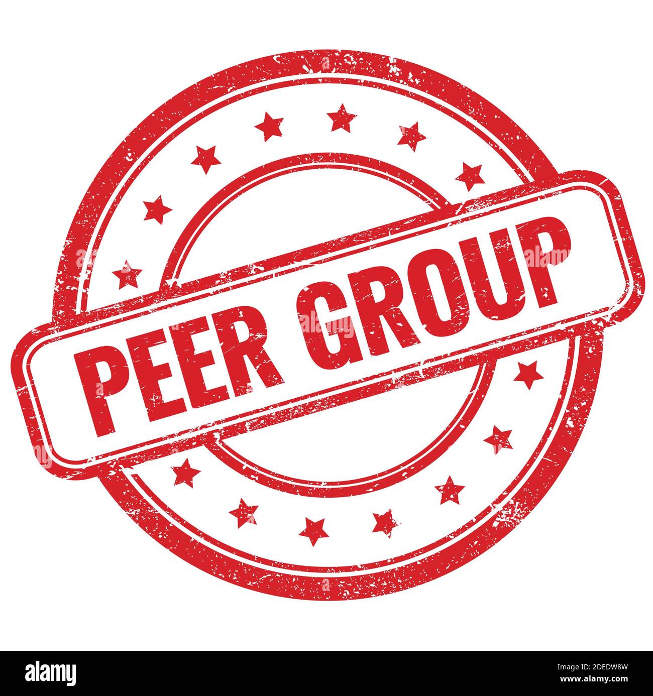 PEER GROUP text on red vintage grungy round rubber stamp Stock Photo ...