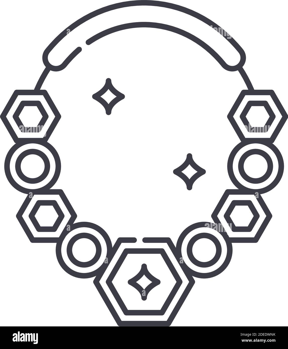 Gold jewelry icon, linear isolated illustration, thin line vector, web ...