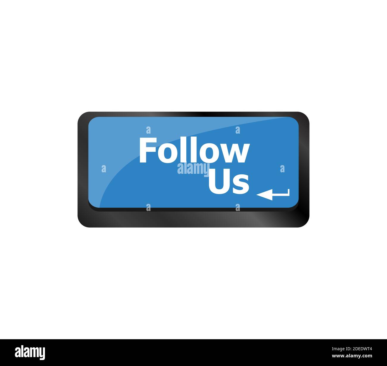 Social media concept: Keyboard with Follow Us button Stock Photo - Alamy