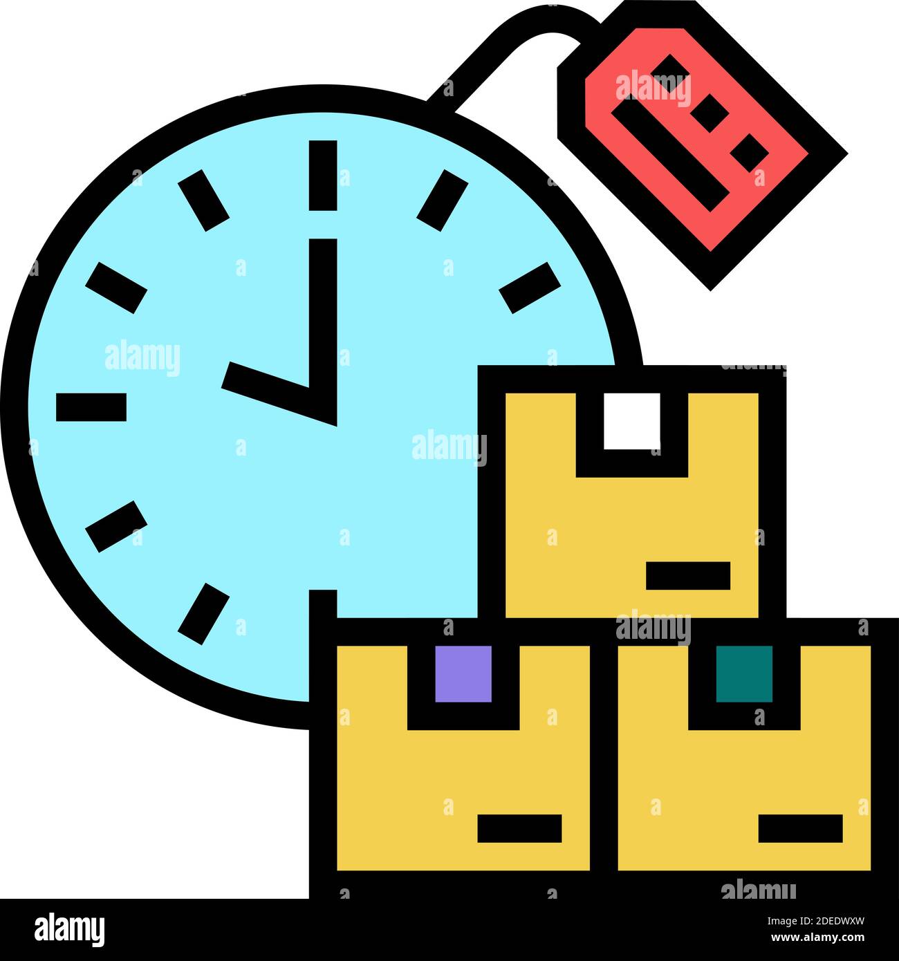 fast order delivery color icon vector illustration Stock Vector Image ...