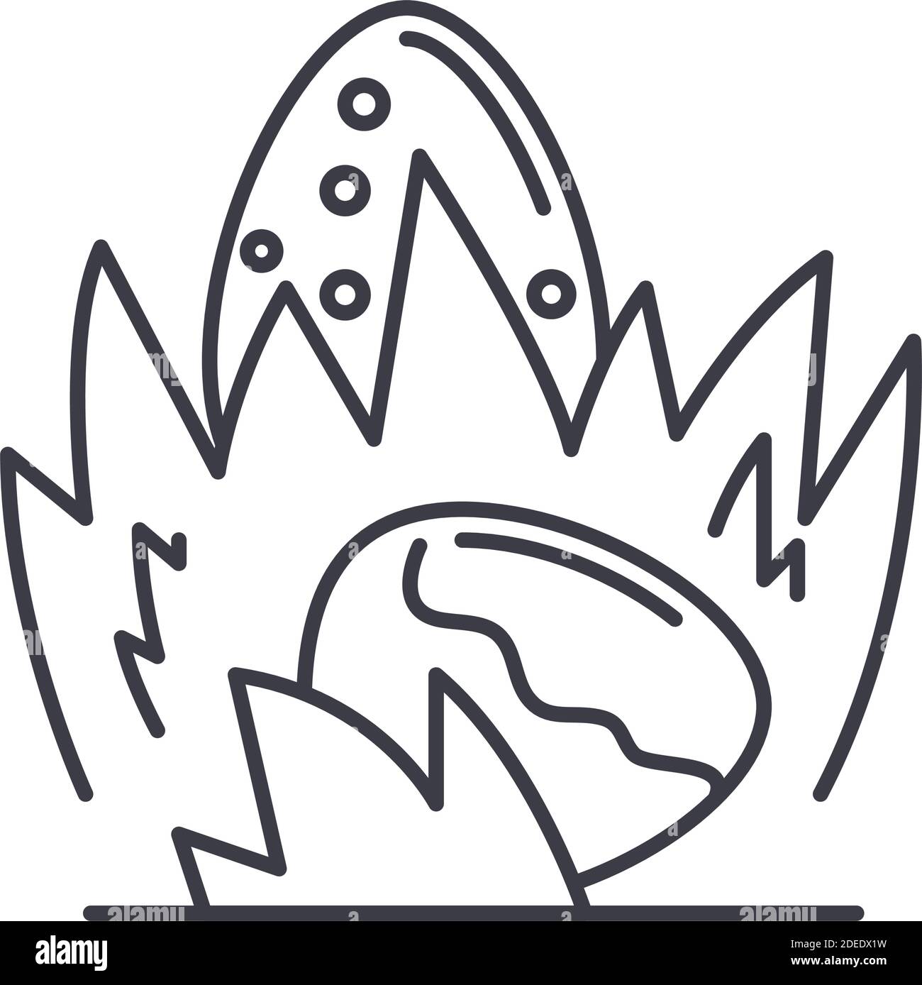 Hidden egg icon, linear isolated illustration, thin line vector, web ...