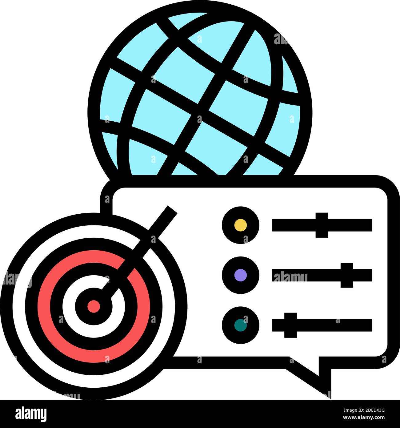 optimization of supply chains color icon vector illustration Stock ...