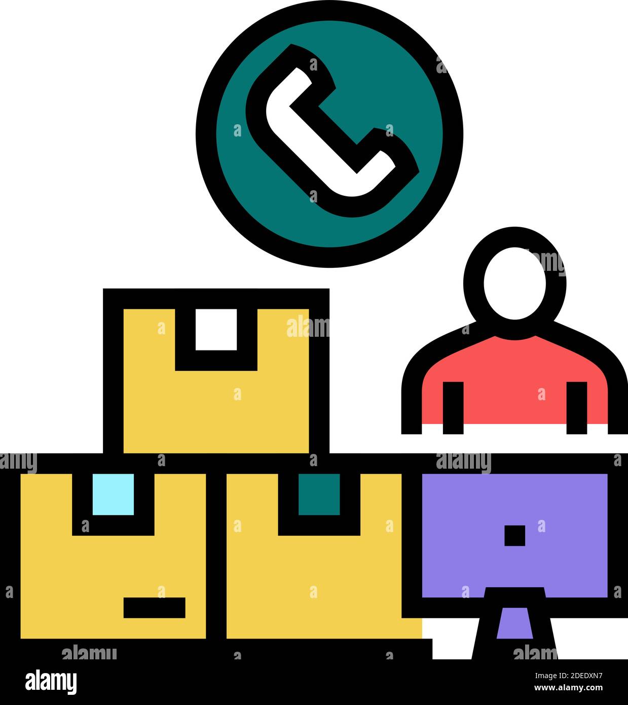 replenishment management color icon vector illustration Stock Vector ...