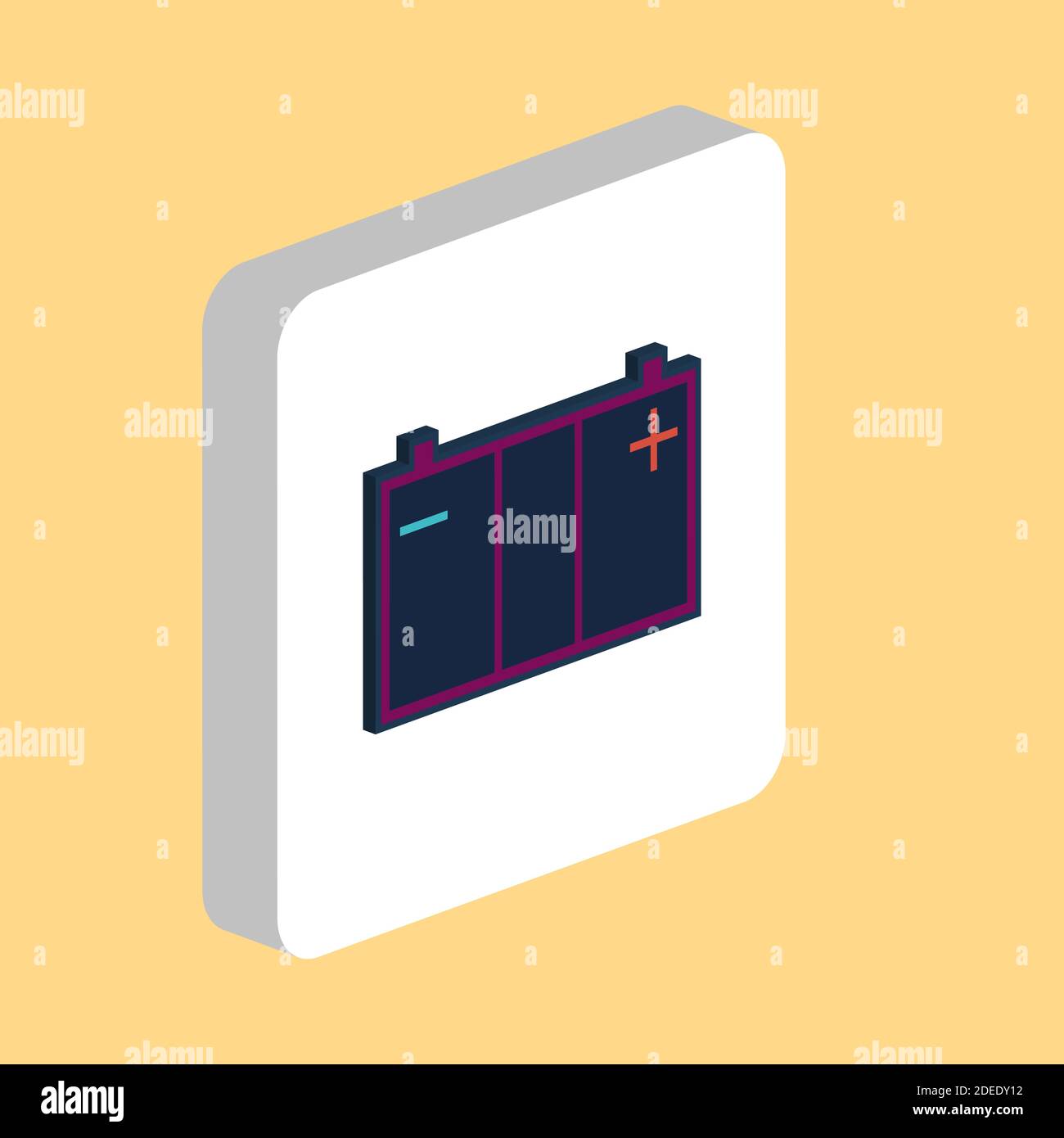 Car battery Simple vector icon. Illustration symbol design template for ...
