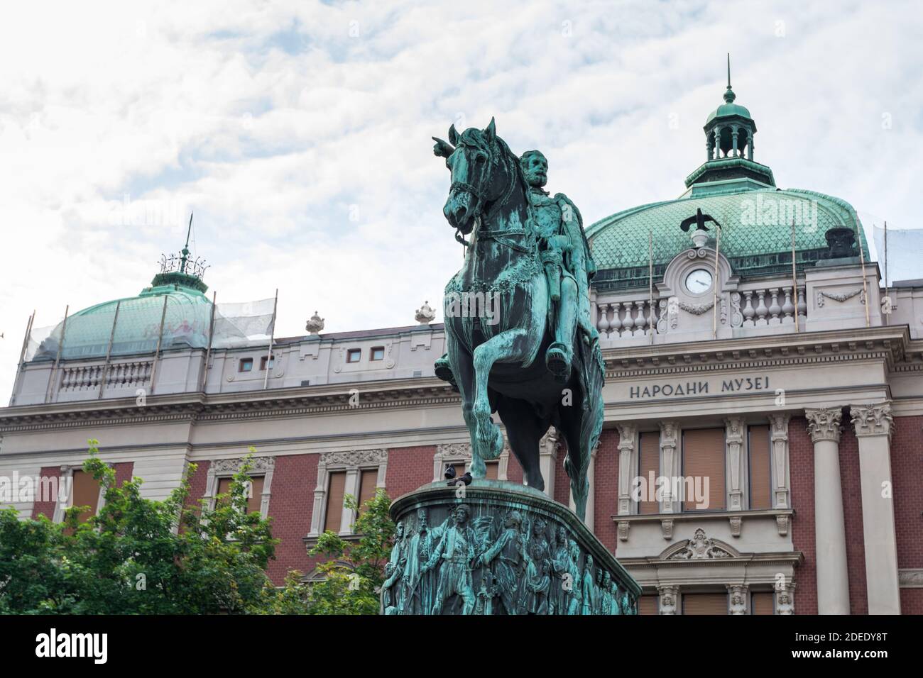 Statue of Prince Mihailo at Square of the Republic in Belgrade, Serbia ...