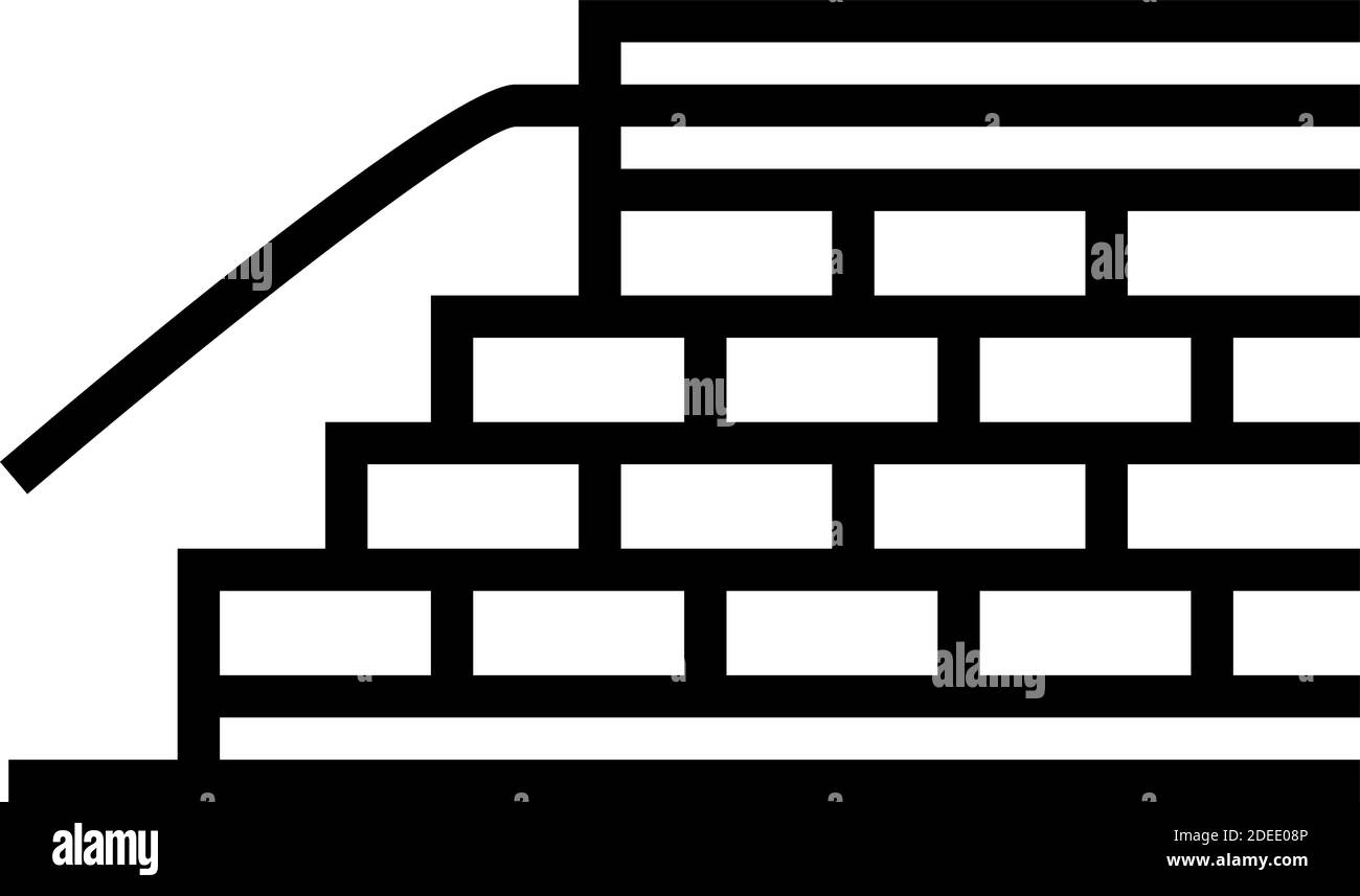 embankment construction line icon vector illustration Stock Vector ...