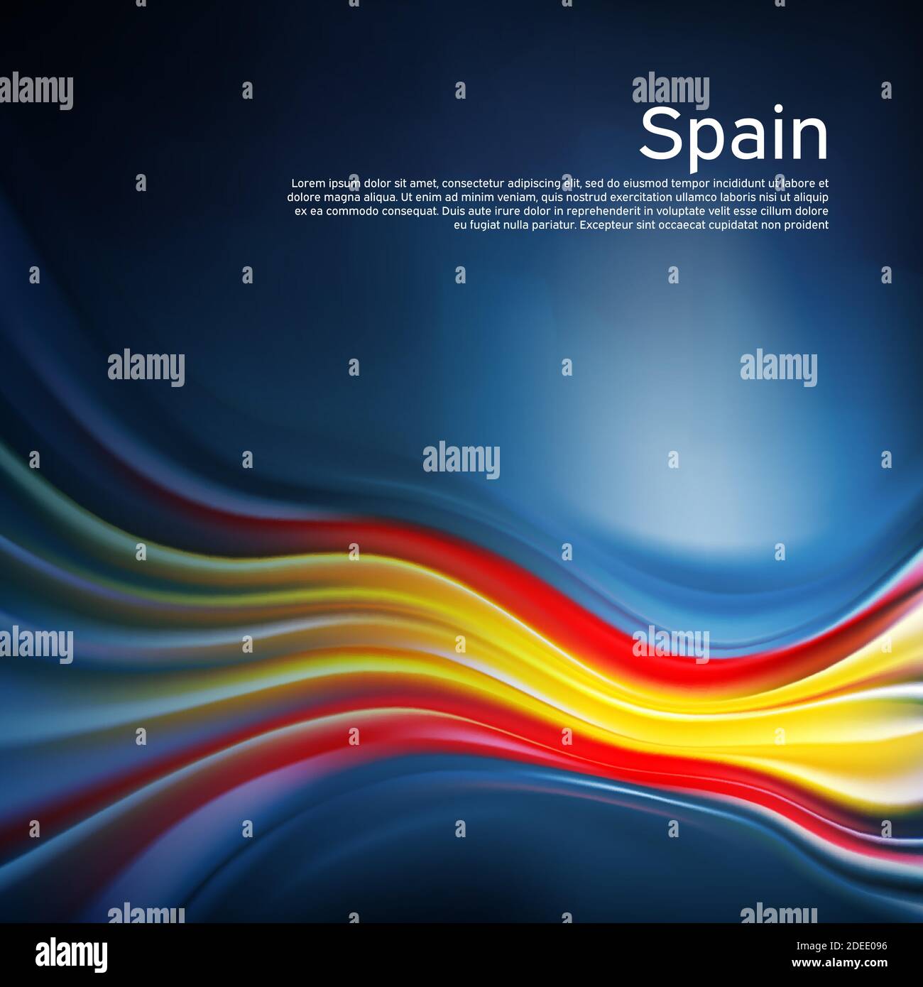 Abstract spain flag, background. Blurred pattern of lines in the colors ...