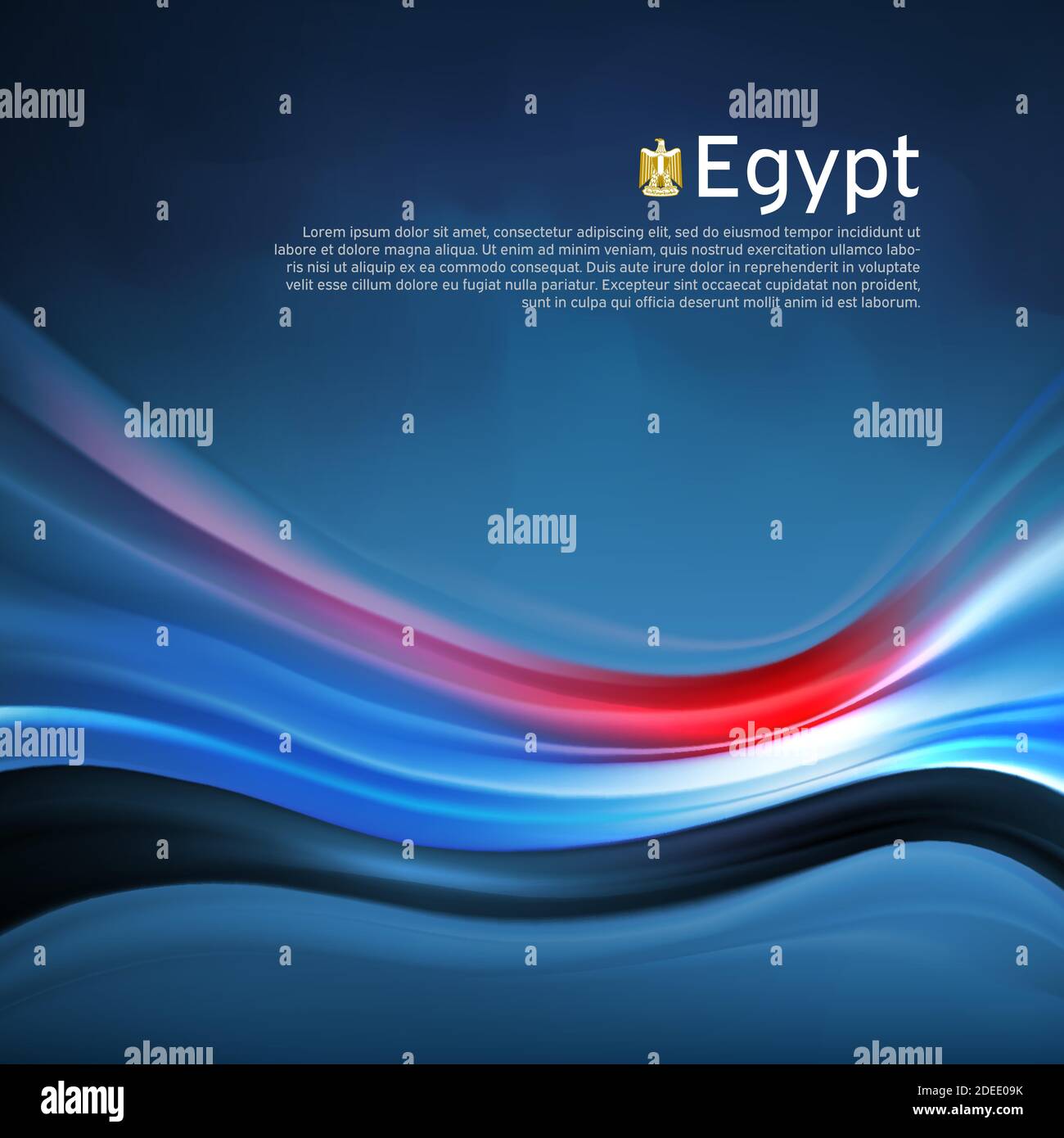 Egypt abstract flag background. Blurred pattern of light lines in the ...