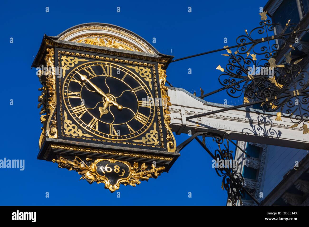 England, Surrey, Guildford, The Guildhall Clock Stock Photo - Alamy