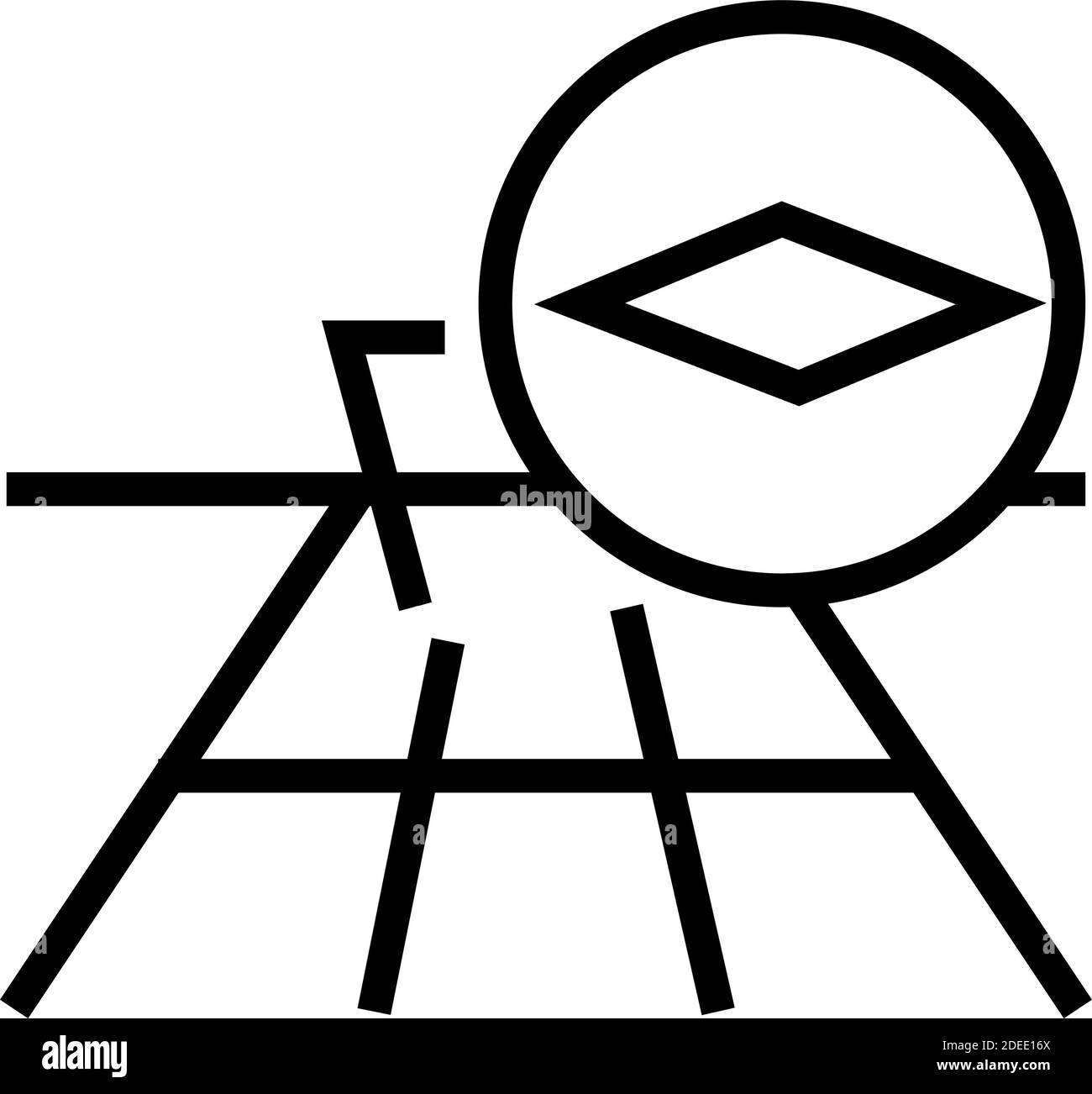 concrete slabs road line icon vector illustration Stock Vector Image ...