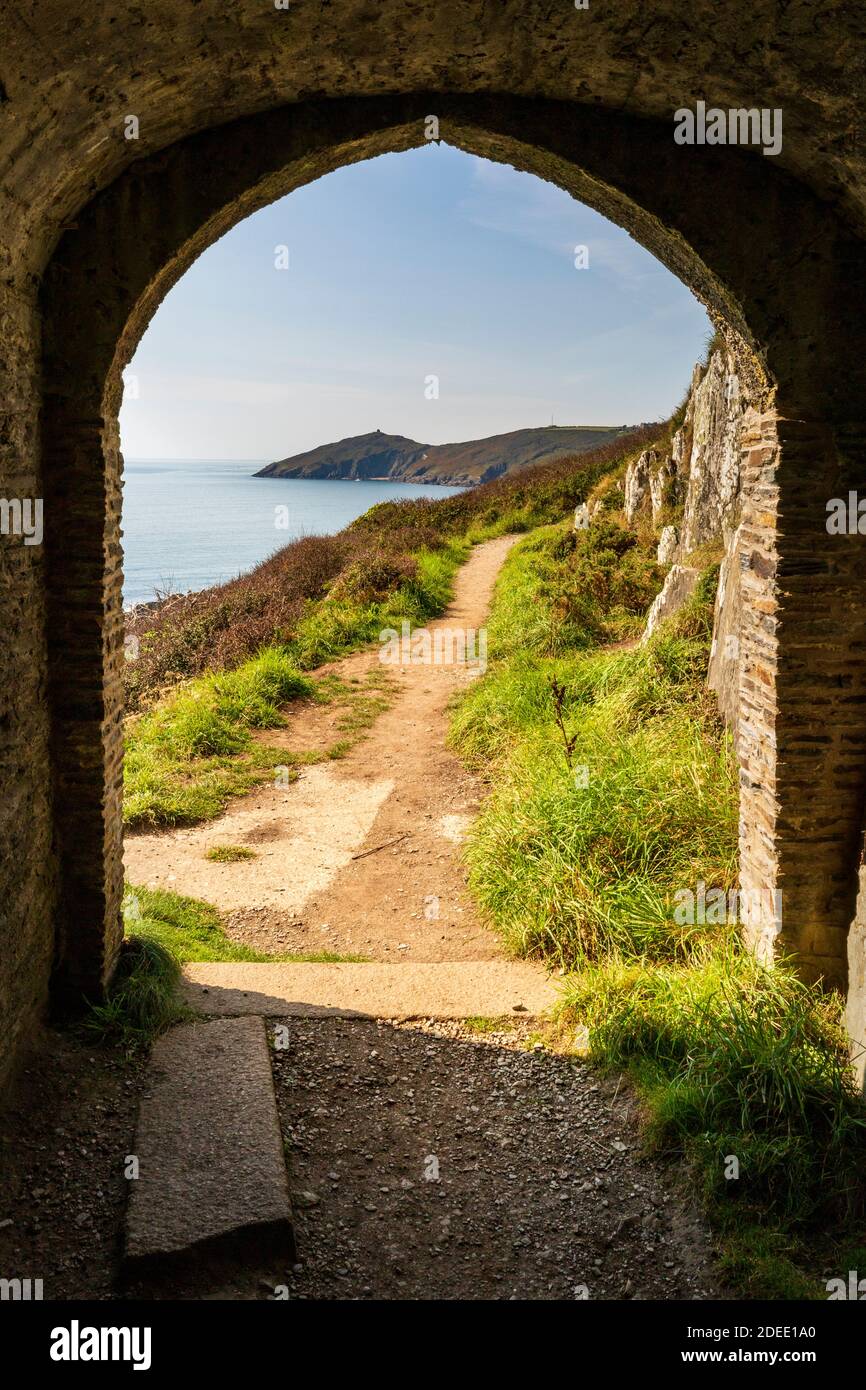 A view from inside Queen Adelaide's Chapel / Grotto at Penlee Point ...