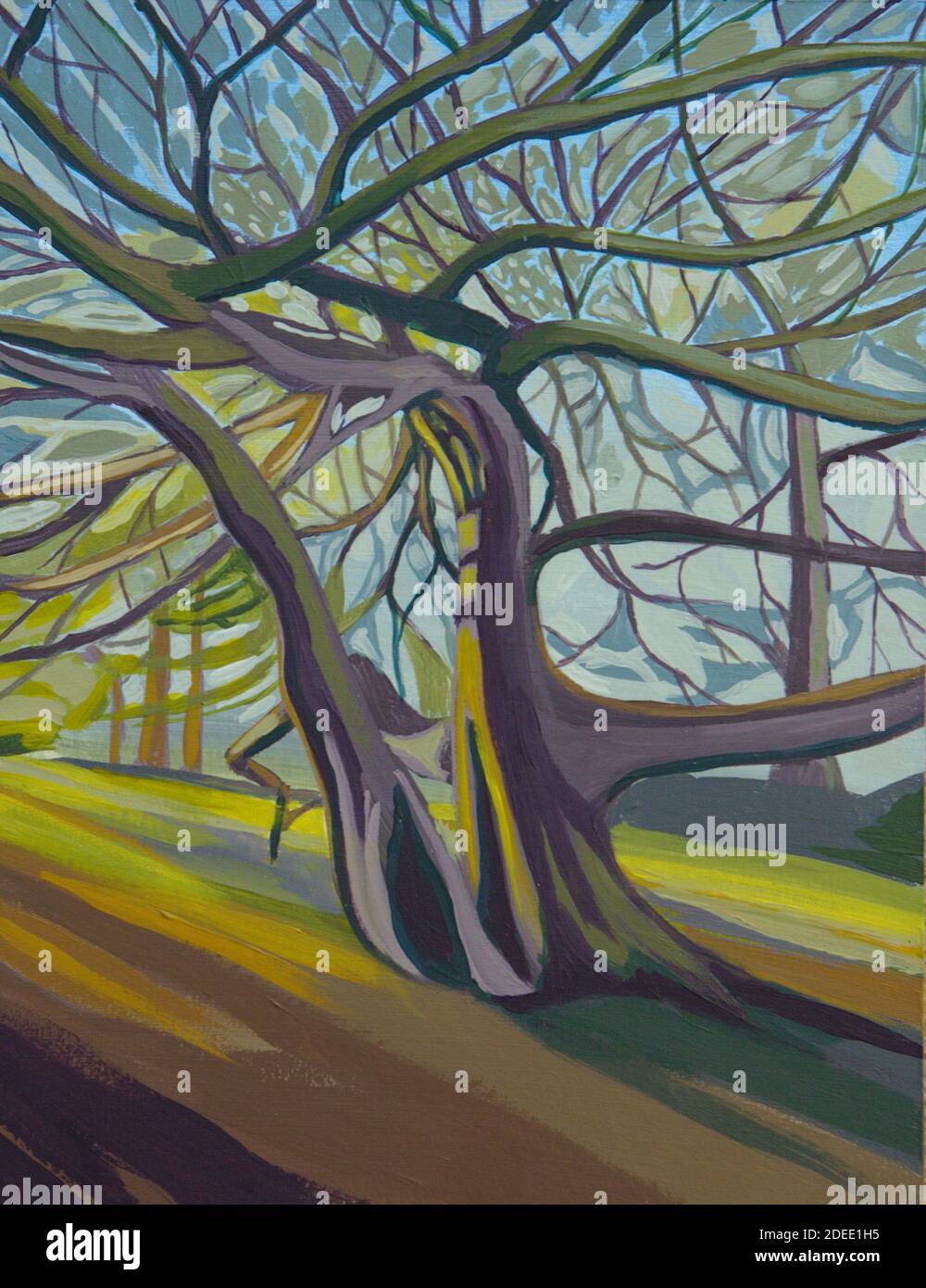 Acrylic Tree Branch Paintings