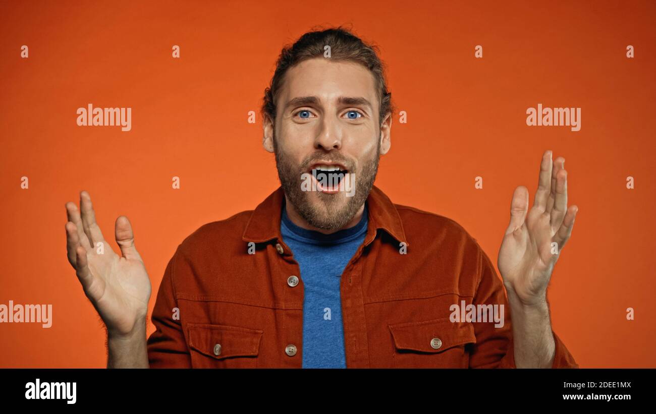 Amazed young adult man hi-res stock photography and images - Alamy