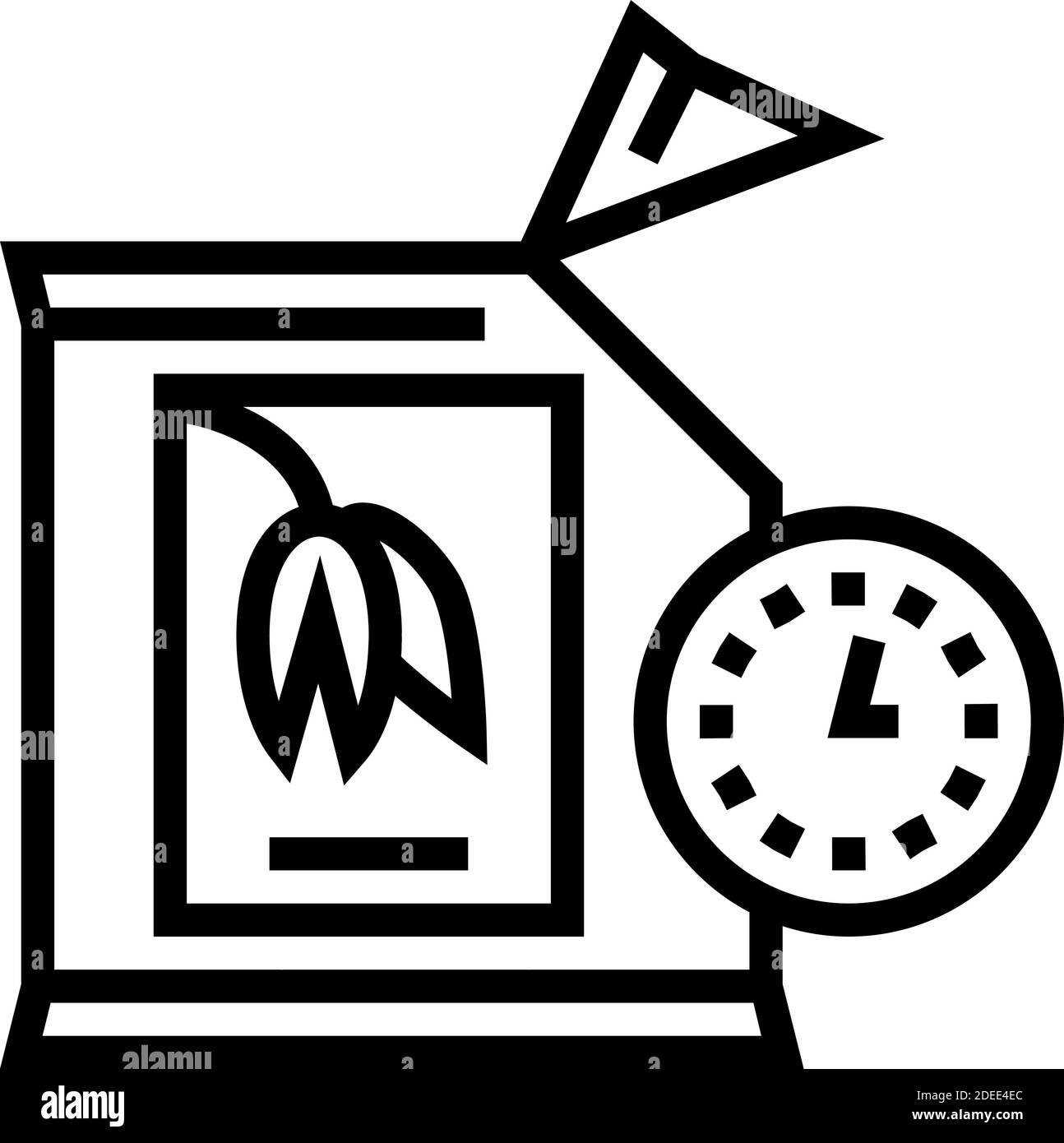shelf life of oatmeal when opened bag line icon vector illustration ...