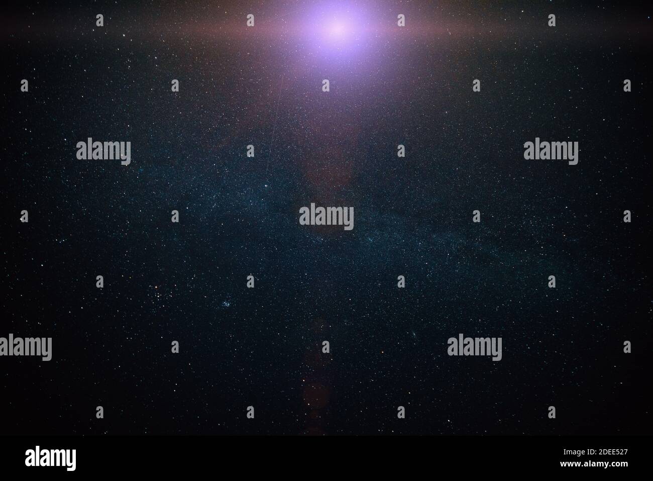 Starry sky with bright planet light Stock Photo - Alamy