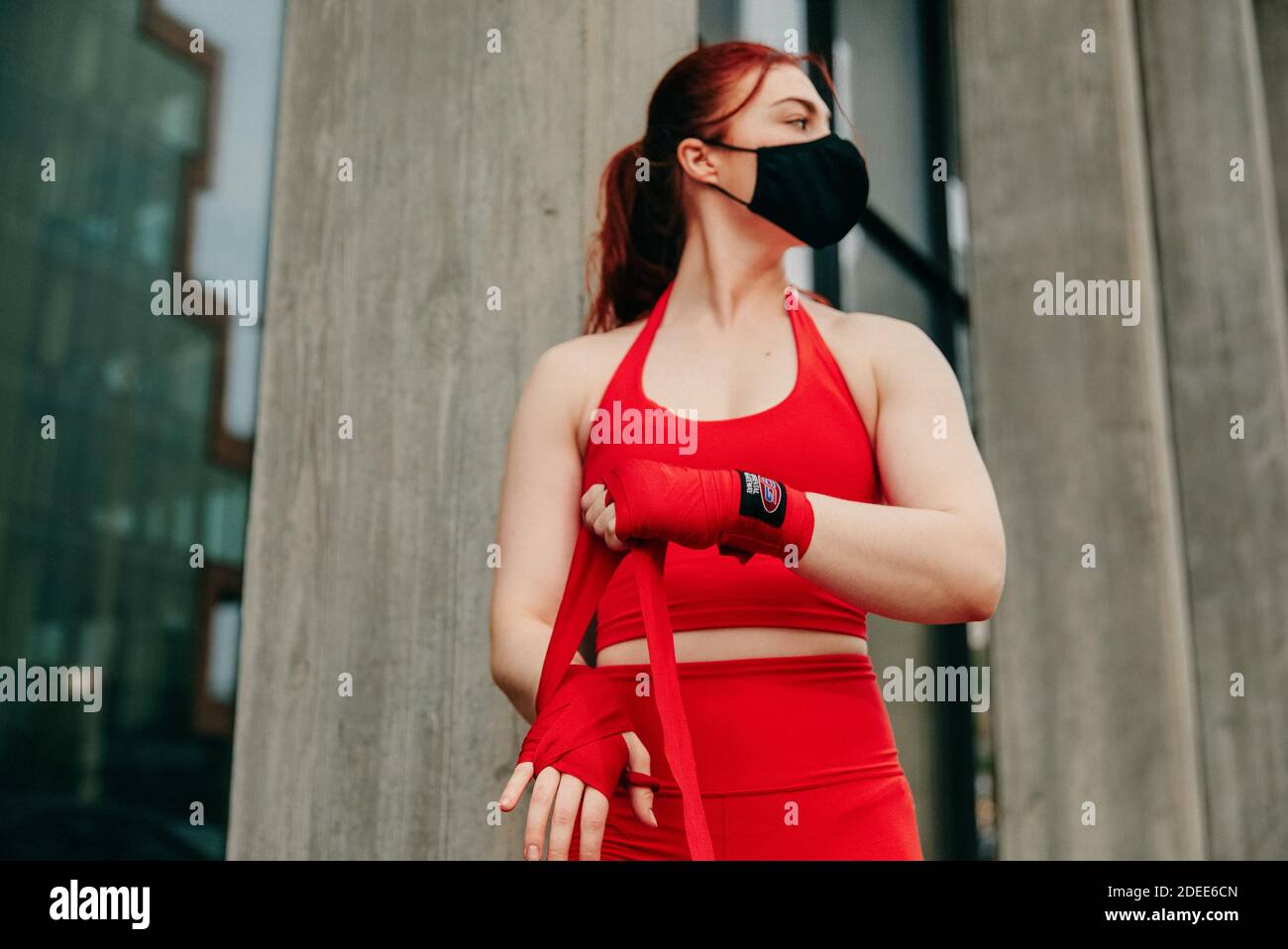 Powerful young female boxer in hi-res stock photography and images - Alamy