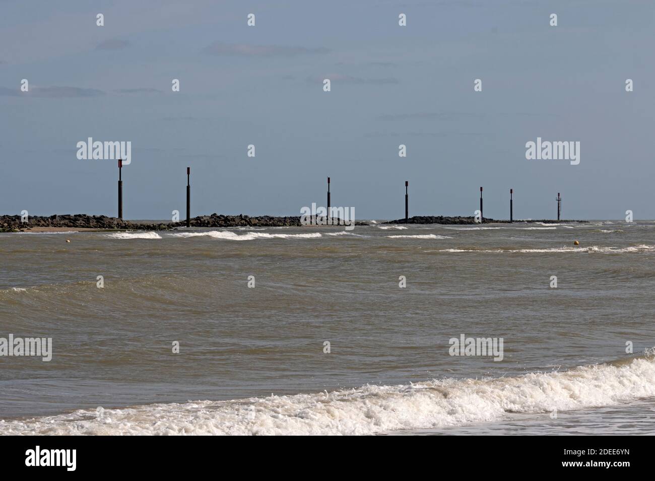 Manmade offshore reefs protecting the coastline from erosion, Sea ...