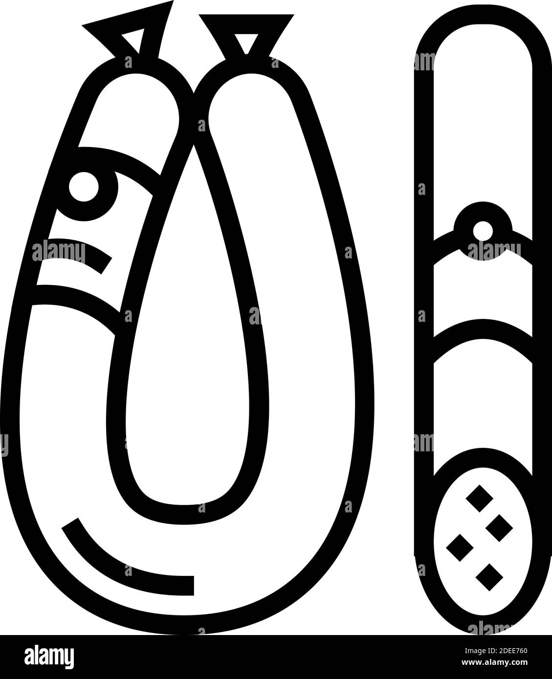 Line fresh pork beef sausages Cut Out Stock Images & Pictures - Alamy