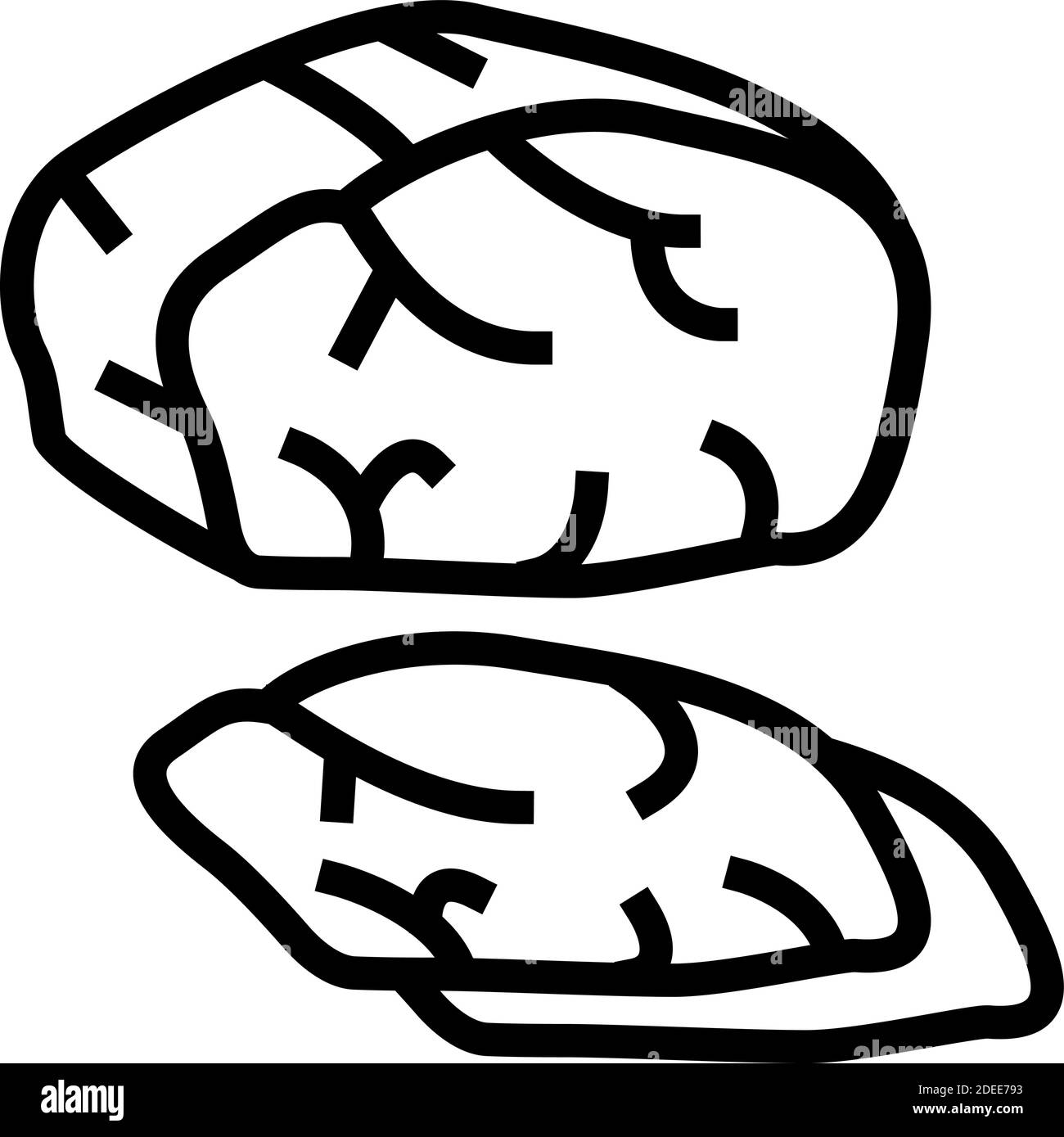 dried cooked meat line icon vector illustration Stock Vector Image ...