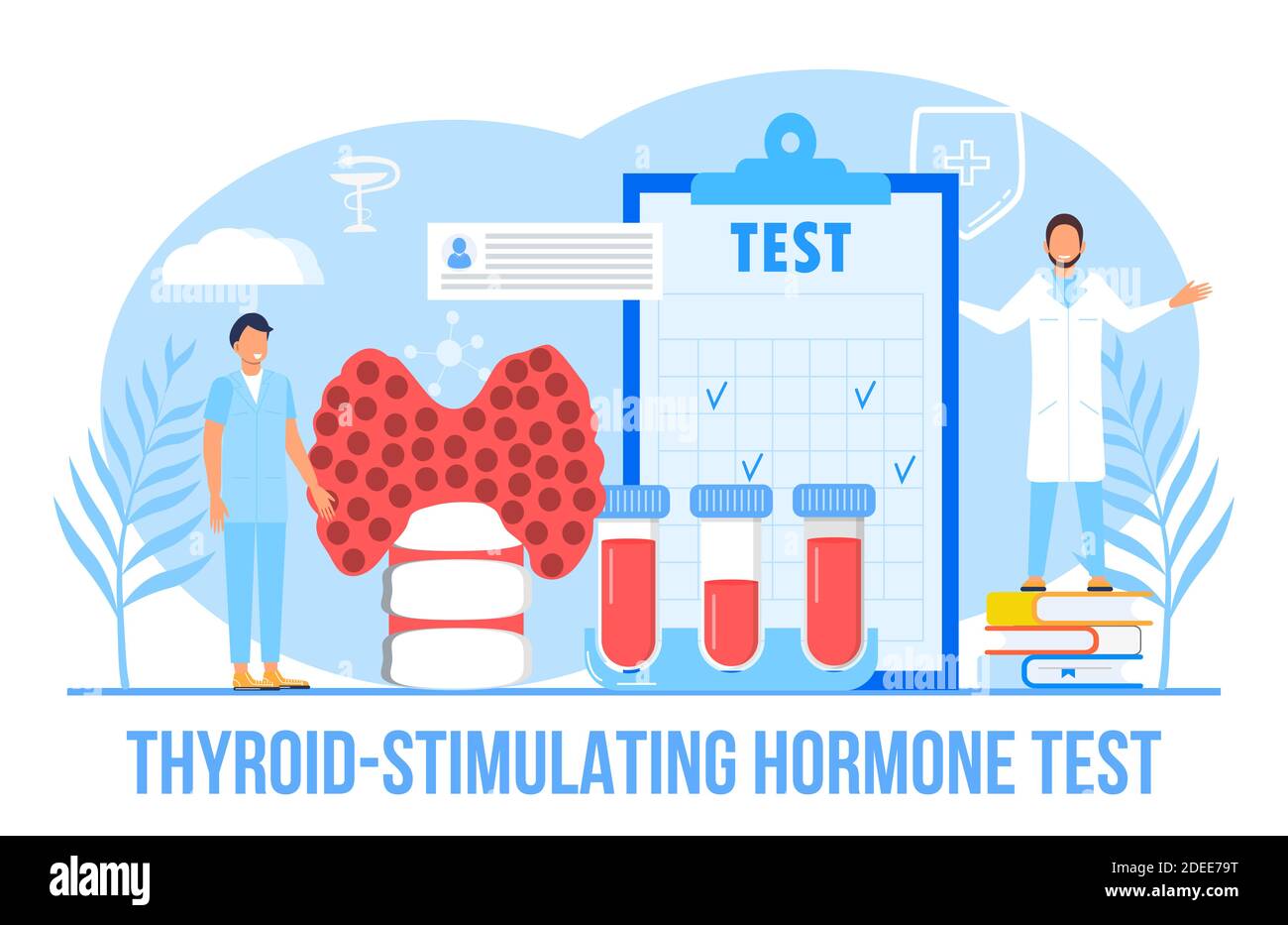 Thyroid-stimulating hormone test concept vector for medical website ...