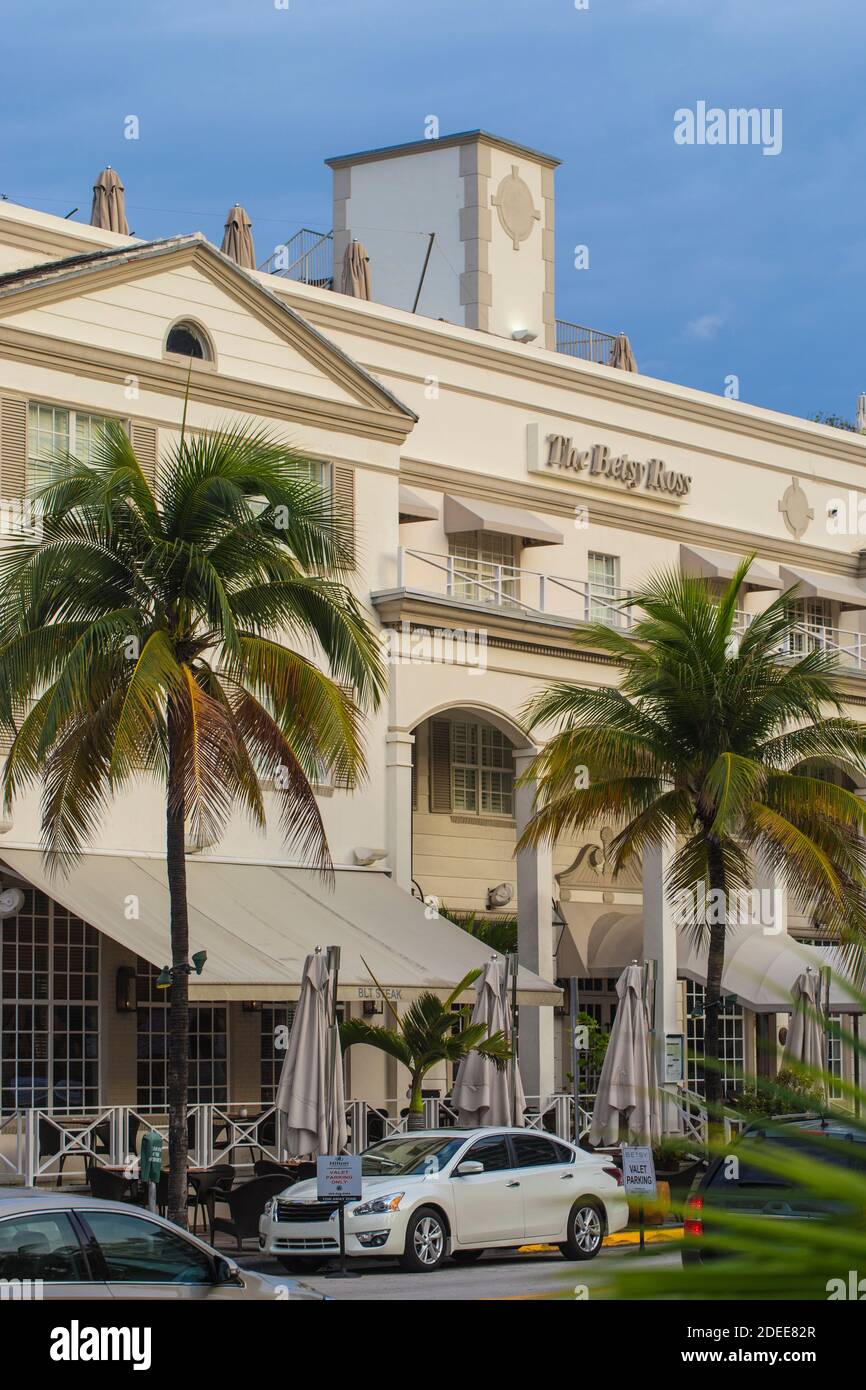 U.S.A, Miami, Miami Beach, South Beach, Ocean Drive, Betsy Hotel Stock ...