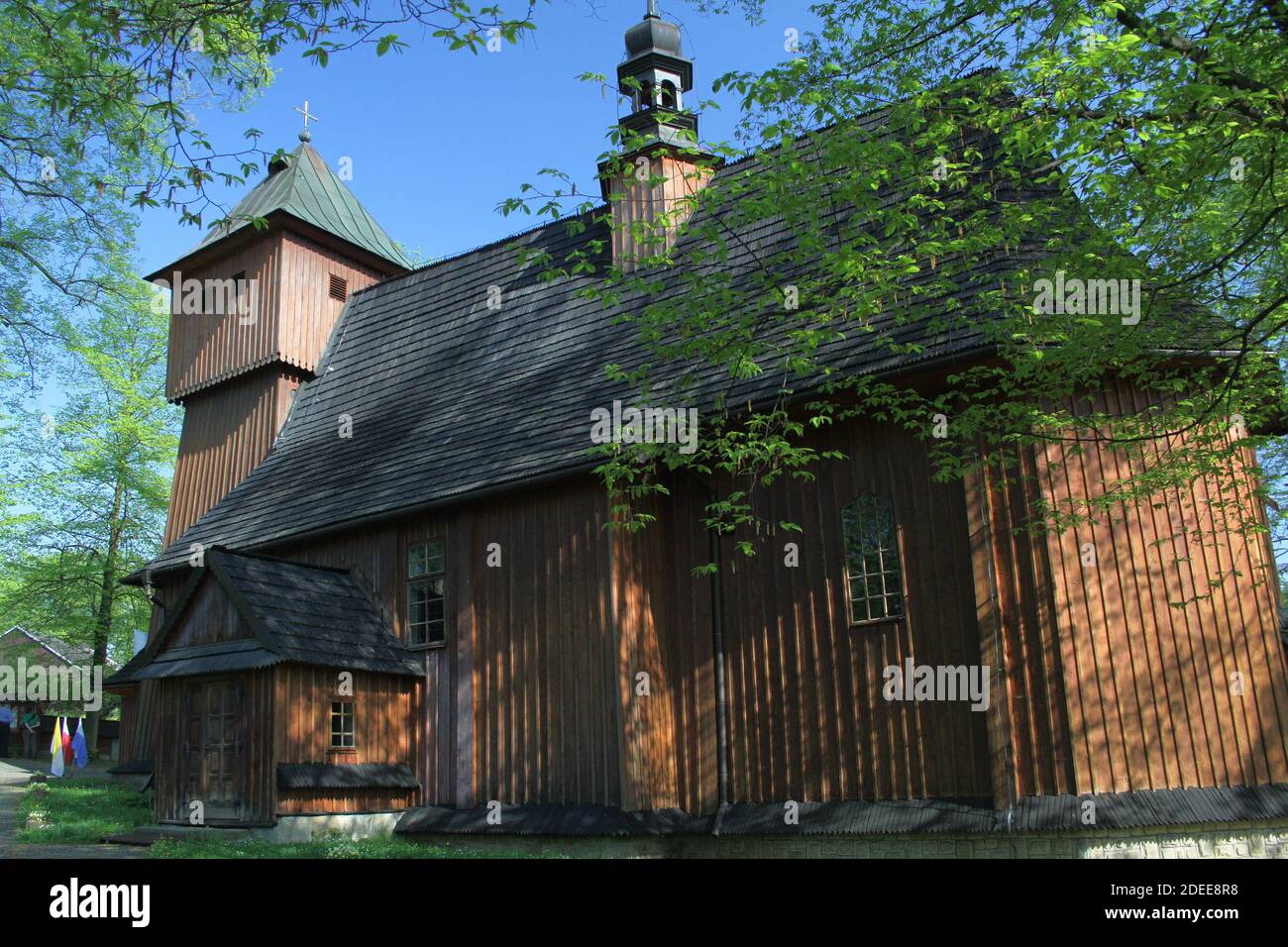 Dobra. Malopolska. Poland. Wooden church of saint Apostles Jude ...