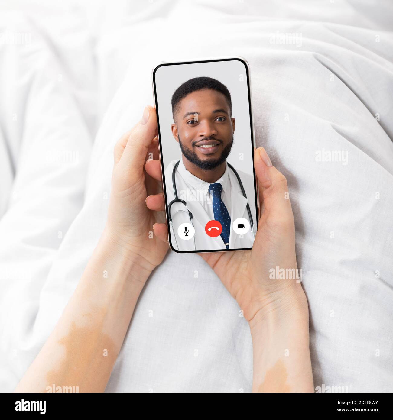 Doctor calling patient hi-res stock photography and images - Alamy