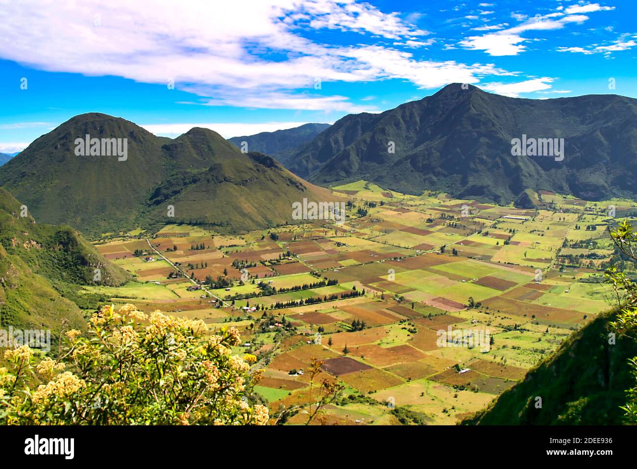 Hills and Valleys Landscape, Ecuadorian Andes, Ecuador, America Stock ...