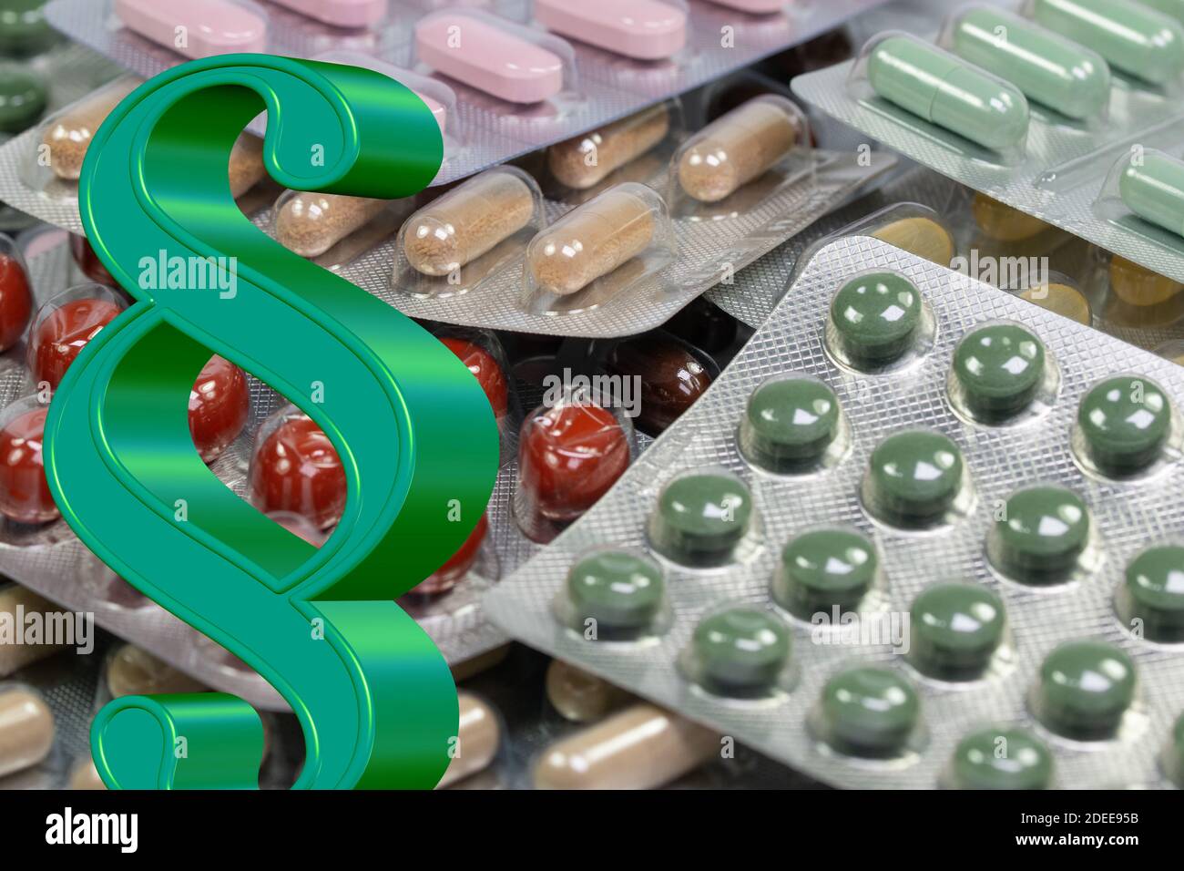 Paragraph and tablets, Medicinal product regulation, symbolic ...