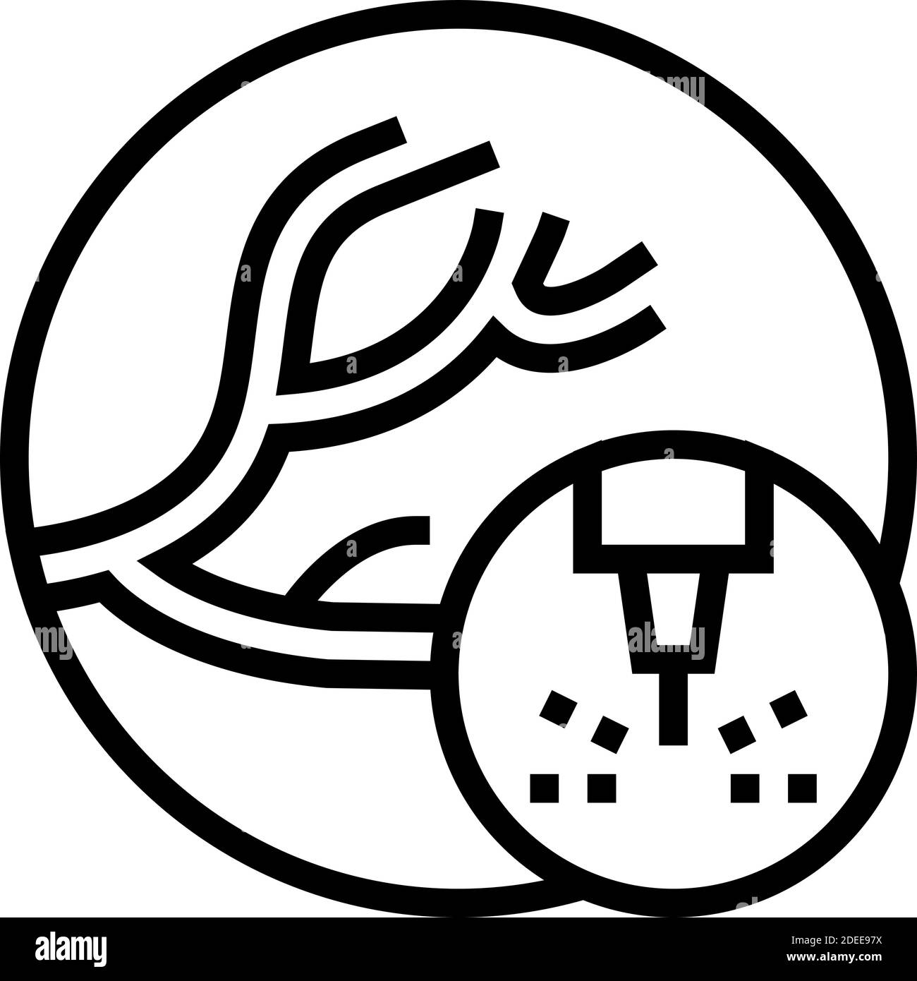 removal of vascular pathologies line icon vector illustration Stock ...