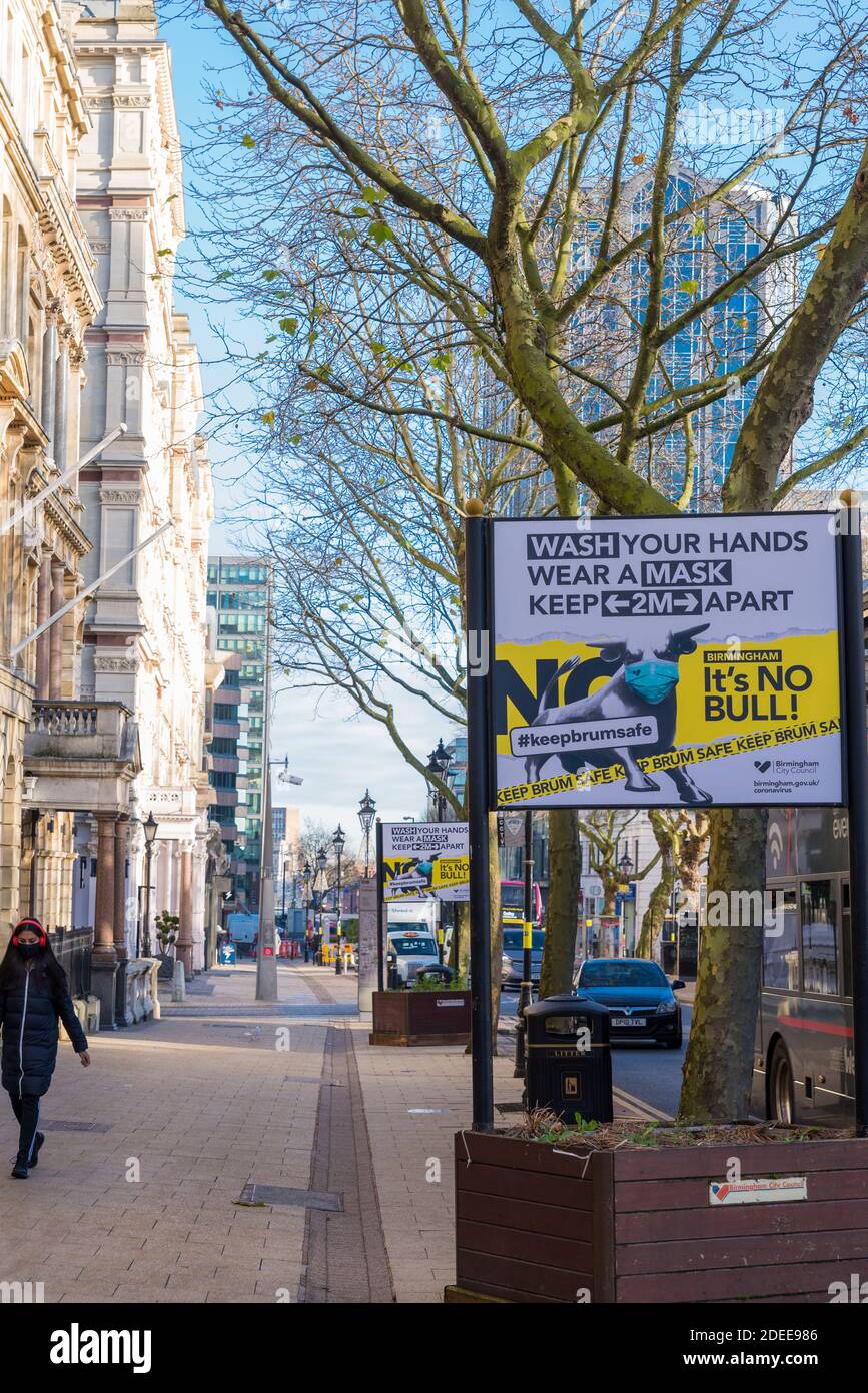 Colmore Row in Birmingham's Business District, Birmingham, UK Stock ...
