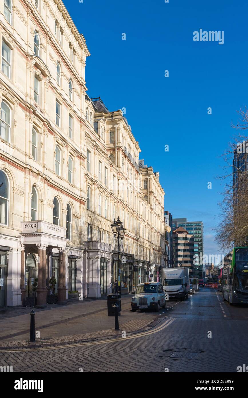 Colmore Row in Birmingham's Business District, Birmingham, UK Stock ...