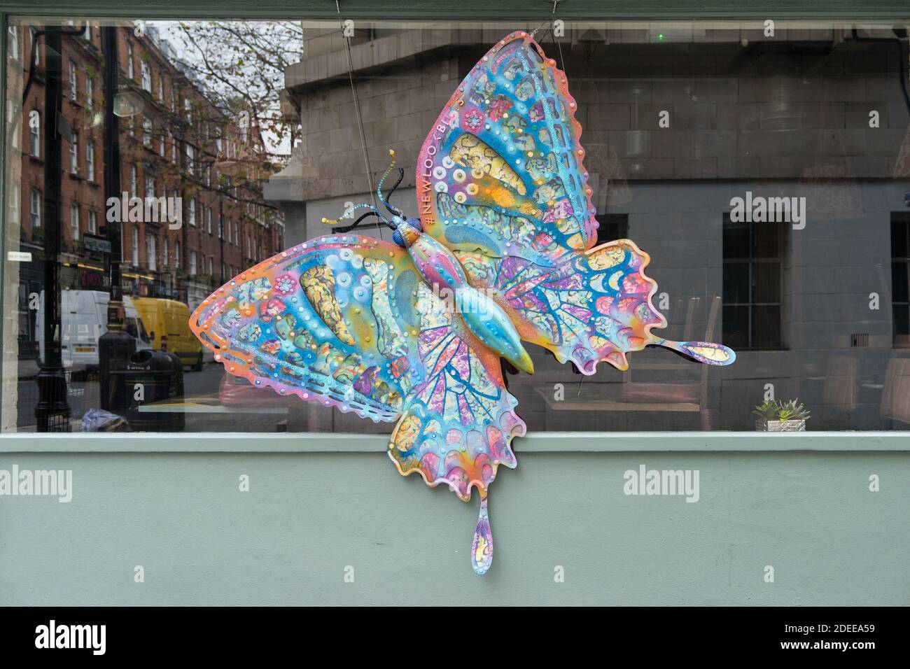 Colorful window display of the Bills Cafe in Soho. London Stock Photo ...